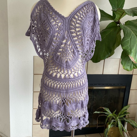 Pilyq | Swim | Pilyq Woven Crochet Lavender Swim Coverup | Poshmark